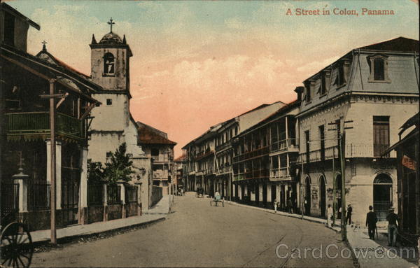 A Typical Street Colon, Panama