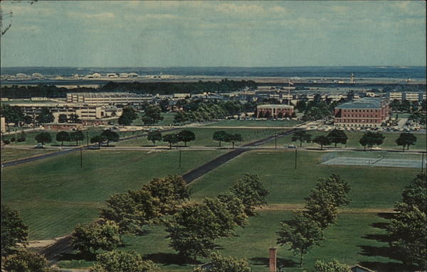 View of Fort Dix Looking Toward Headquarters New Jersey Postcard
