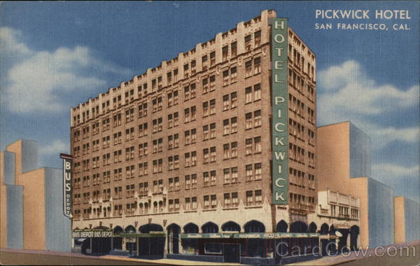 Pickwick Hotel San Francisco, CA Postcard