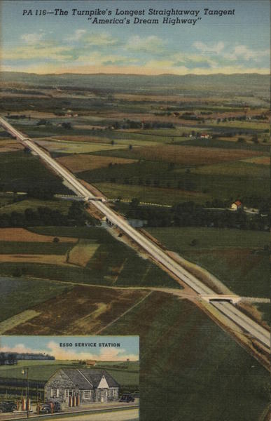 The Turnpike's Longest Straightaway Tangent - "America's Dream Highway ...