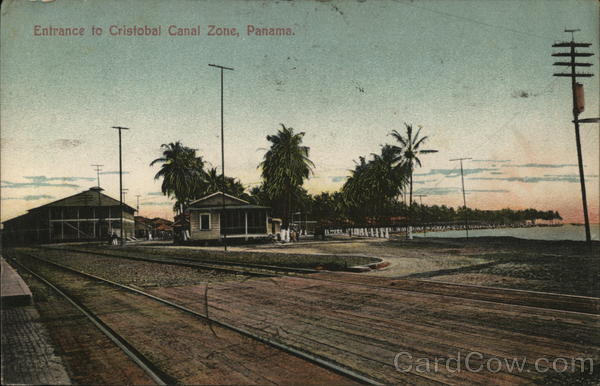 Entrance to Cristobal Canal Zone, Panama Postcard