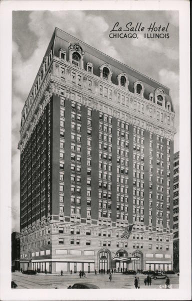La Salle Hotel Chicago, IL Postcard