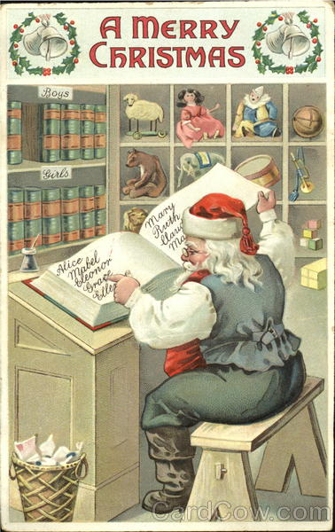 Santa Checking His List Santa Claus