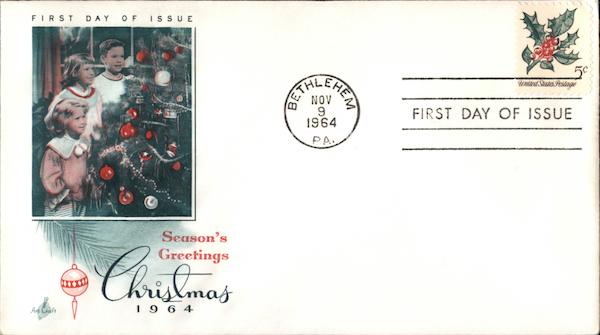 Season's Greetings, Christmas 1964 First Day Cover