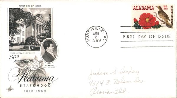 150th Anniversary Alabama Statehood 1819-1969 First Day Covers First ...