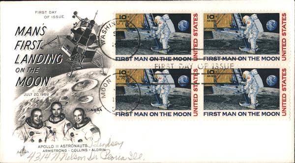 Man's First Landing on the Moon First Day Cover First Day Covers First ...