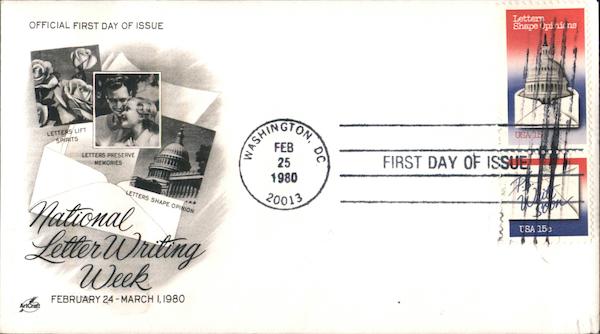 National Letter Writing Week First Day Covers First Day Cover