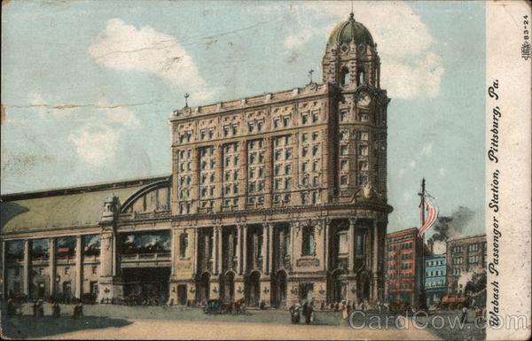 Wabash Passenger Station Pittsburgh, PA Postcard