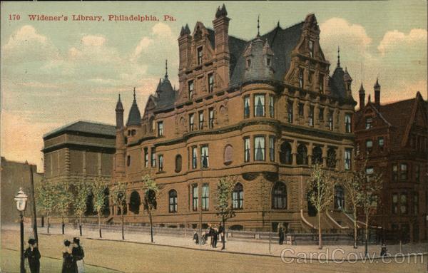 Widener's Library Philadelphia, PA Postcard