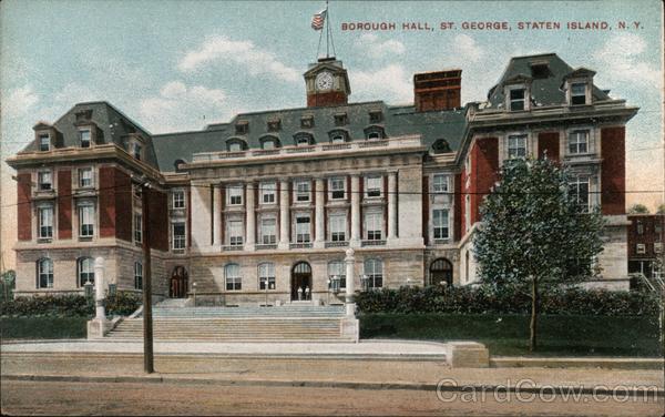 Borough Hall St. George, NY Postcard