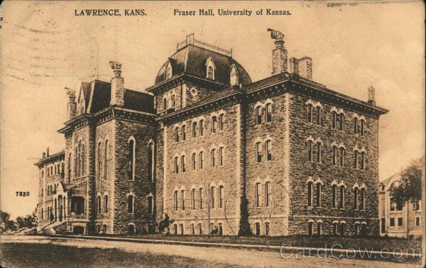 Fraser Hall, University of Kansas Lawrence, KS Postcard