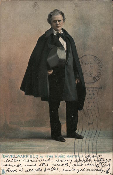 David Warfield as "The Music Master" Actors Postcard