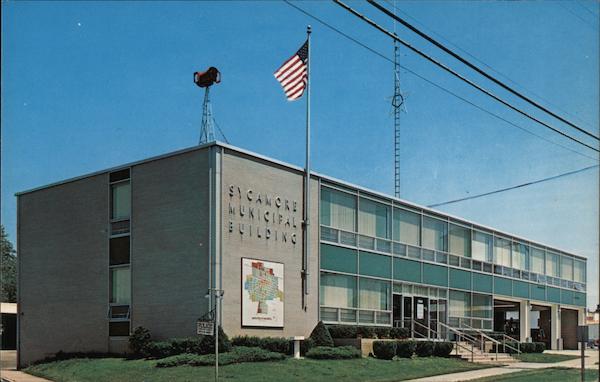 Sycamore Municipal Building Illinois Postcard