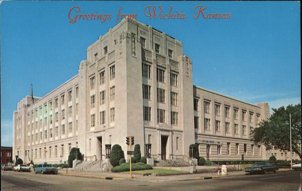 Federal Court House and Post Office Building Wichita, KS Postcard