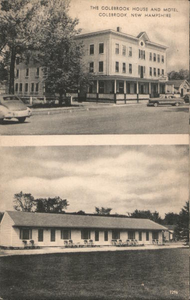 The Colebrook House and Motel New Hampshire Postcard