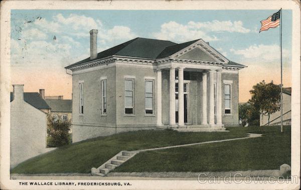 The Wallace Library Fredericksburg, VA Postcard