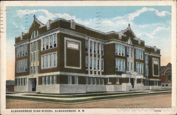 Albuquerque High School New Mexico Postcard