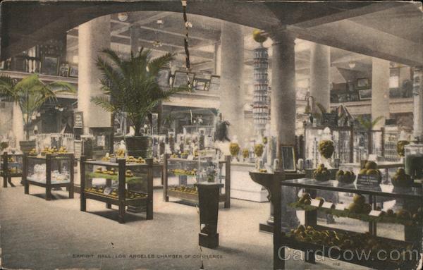 Exhibit Hall, Los Angeles Chamber of Commerce California Postcard
