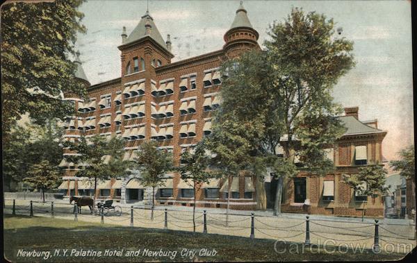 Palatine Hotel and Newburg City Club New York Postcard