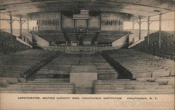 Amphitheatre, Seating Capacity 8000 Chautauqua, NY Postcard