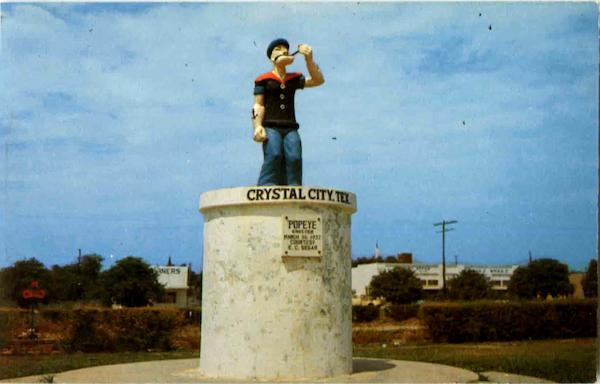 Popeye Statue Crystal City, TX