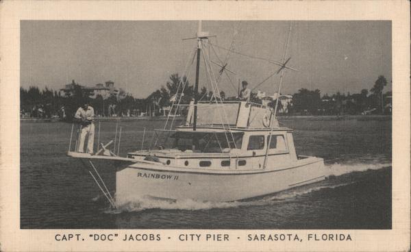 Capt. "Doc" Jacobs Sarasota, FL Postcard