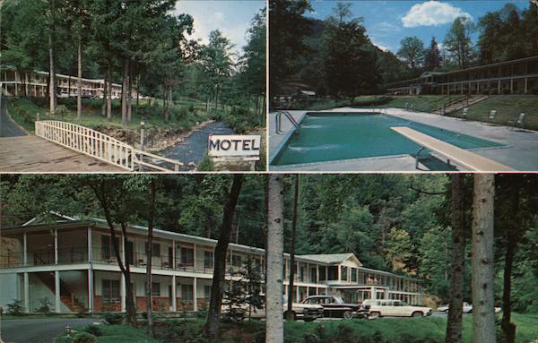 Falling Waters Motel Maggie Valley, NC Postcard