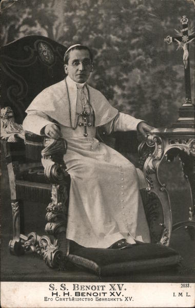 His Holiness Benoit (Benedict) XV Religious Postcard