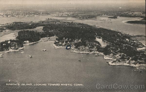 Mason's Island, Looking Toward Mystic Conn. Connecticut Postcard