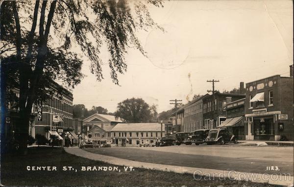 Center St. Brandon, VT Postcard