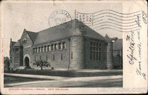 Howard Memorial Library New Orleans, LA Postcard