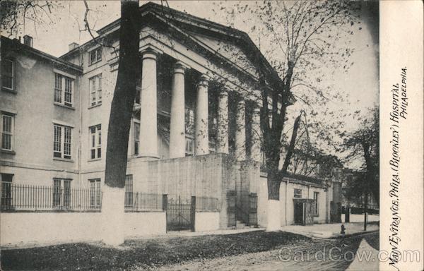 Main Entrance, Phila. (Blockley) Hospital Philadelphia, PA Postcard