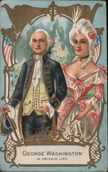 George & Martha Washington Presidents Postcard