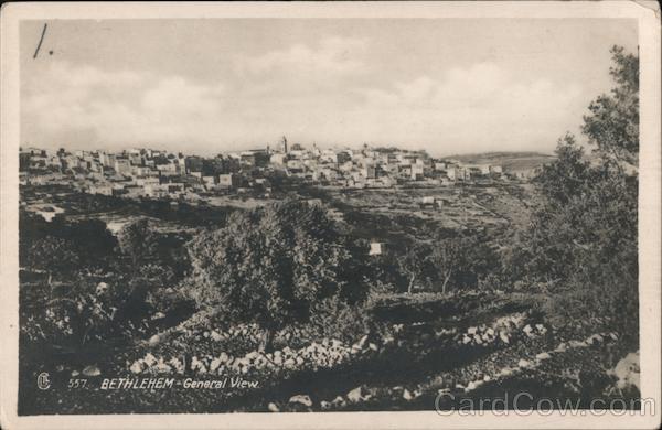 General View of Bethlehem, West Bank Israel Postcard
