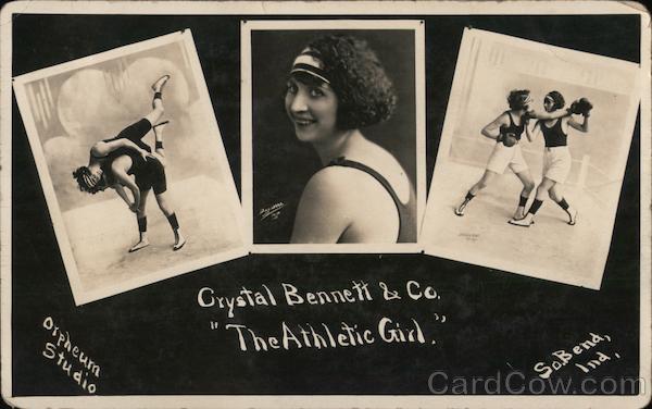 Crystal Bennett & Co., "The Athletic Girl" South Bend, IN Postcard
