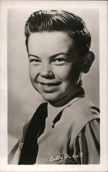 Bobby Driscoll, Actor Actors Postcard