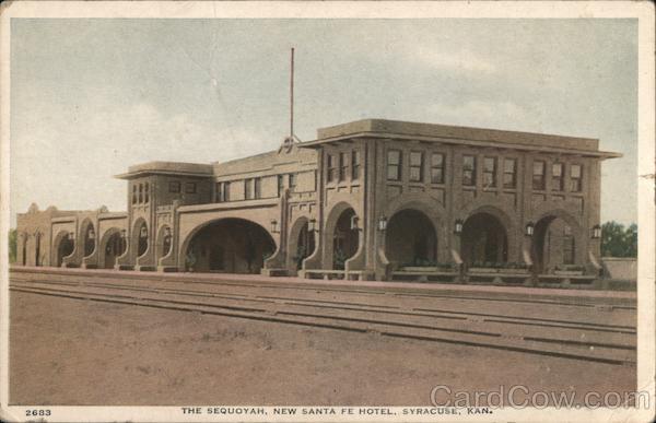 The Sequoyah, New Santa Fe Hotel Syracuse, KS Postcard
