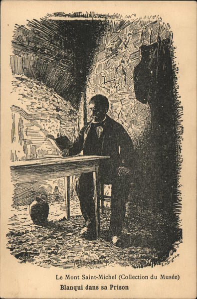 Auguste Blanqui in his Prison at Mont-Saint-Michel Normandy, France ...