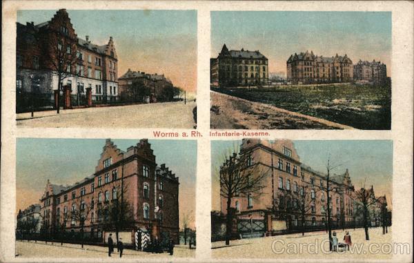Worms am Rhein, Infanterie-Kaserne Germany Postcard