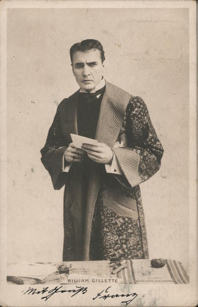 William Gillette Actors Postcard