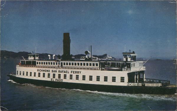 Richmond San Rafael Ferry Ferries Postcard