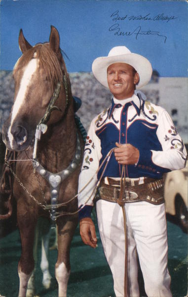 Gene Autry, The Singing Cowboy Actors Postcard
