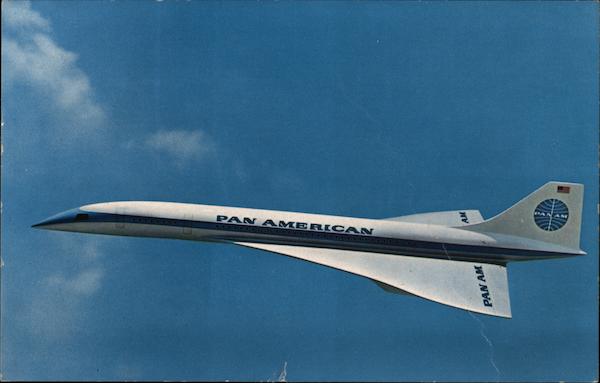Pan Am's Supersonic Jet Clipper, In the Skies Tomorrow. Aircraft Postcard