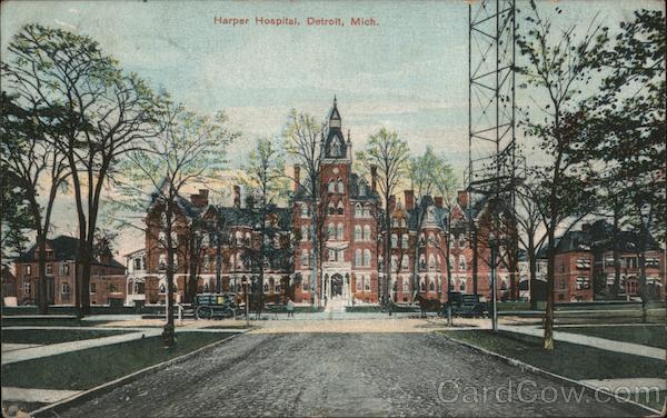 Harper Hospital Detroit, MI Postcard