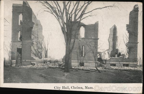 City Hall Chelsea, MA Postcard