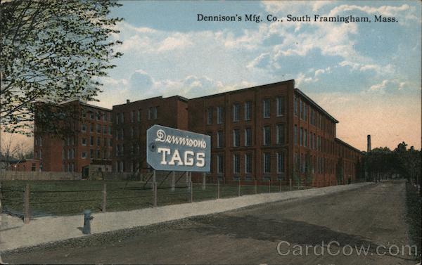Dennison's Manufacturing Company Framingham, MA Postcard