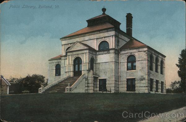 Public Library Rutland, VT Postcard