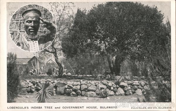 Lobengula's Indaba Tree and Government House, Bulawayo Rhodesia (now ...