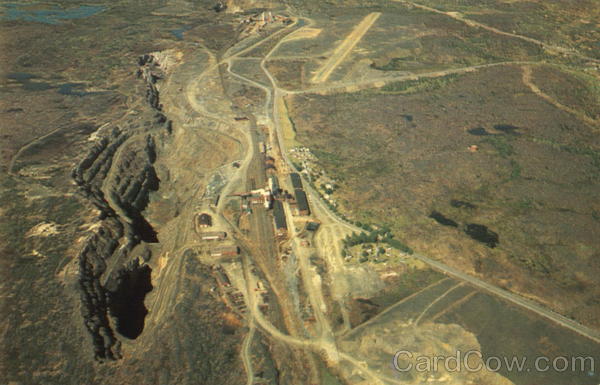 Aerial View Of Frood Open Pit Sudbury, ON Canada Ontario