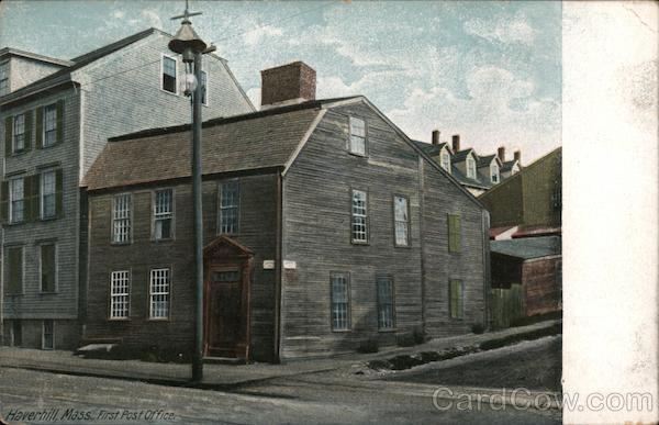 First Post Office Haverhill, MA Postcard